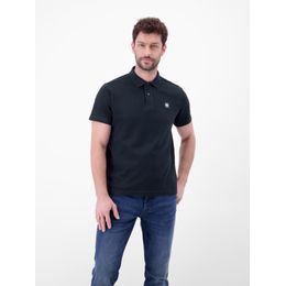 Lerros Herren Poloshirt, schwarz, Gr. XXXL, unifarben, Single Jersey, Obermaterial: 100% Baumwolle, Shirts, Kurzarm mit Logo-Badge