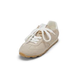 Marc O'Polo MARC O'POLO Damen Sneaker "mit zweifacher Schn&uuml;rung", Gr. 36, beige, Obermaterial: 100% Leder, Schuhe