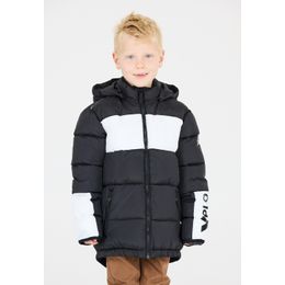 ZIGZAG Jungen Outdoorjacke "Bruno", schwarz-wei&szlig;, Gr. 110, mehrfarbig, 100% Nylon, Jacken, mit winddichtem und atmungsaktivem Material