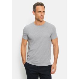 OLYMP Herren T-Shirt "OLYMP Casual Wirk, T-Shirt", silber, Gr. XS, 95% Baumwolle, 5% Elasthan, Shirts