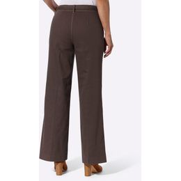 Inspirationen Damen Bequeme Jeansbraun, denim, Gr. 22, unifarben, 96% Baumwolle, 4% Elasthan, Jeans