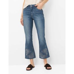 Brax Damen 5-Pocket-Jeans "Style SHAKIRA S BOOT", blau, Gr. 40, Denim/Jeans, 79% Baumwolle, 11% Polyester, 8% Lyocell, 2% Elasthan, Jeans