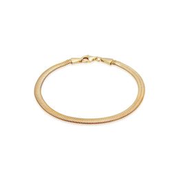 Kuzzoi Herren Armband "Flach Elegant Schlangenkette Fischgr&auml;te 925 Silber", 19cm, ohne Stein, Silber 925 (Sterlingsilber), gold, Silber 925
