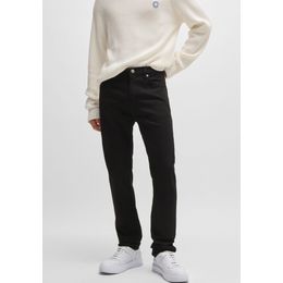 Hugo Herren Slim-fit-Jeans "Ash", schwarz, Gr. 30, unifarben, Denim/Jeans, Obermaterial: 99% Baumwolle, 1% Elasthan, Jeans, mit Stone-washed-Finish