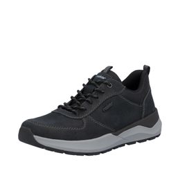 Rieker Herren Sneaker, Gr. 40, schwarz, Lederimitat, Schuhe, Halbschuh, Schn&uuml;rschuh, Freizeitschuh mit Kontrastn&auml;hten