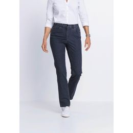GOLDNER Damen Stretch-Jeans "Kurzgr&ouml;&szlig;e Denimhose mit Stretchkomfort", blau, Gr. 20, Obermaterial: 83% Baumwolle CO. 16% Polyester PES. 1% Elasthan
