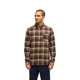 Quiksilver Herren Langarmhemd "Motherfly Plaid", braun, Gr. M, Obermaterial: 100% Baumwolle., Hemden