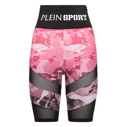 Plein Sport Damen Leggings "Camouflage", rosa, Gr. XS, Obermaterial: 90% Polyester, 10% Elasthan, Hosen