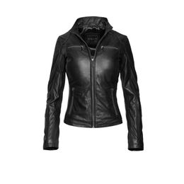 Bugatti Damen Lederjacke "Bugatti Lederjacke", schwarz, Gr. 46, uni, Obermaterial: 100% Lammleder LEL., Jacken, aus hochwertigem Leder