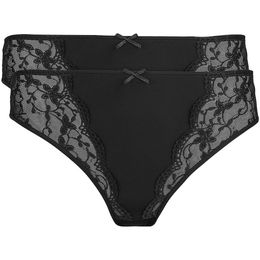 Nina von C. Damen Jazz-Pants Slips ""Silver Edition"", Gr. 48, schwarz, Obermaterial: 86% Polyamid, 14% Elasthan. Spitze: 86% Polyamid, 14% Elasthan,