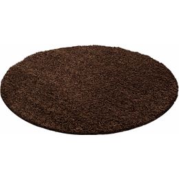 Hochflor-Teppich, H:30mm &Oslash;:160cm, braun, Ayyildiz Teppiche, Kunstfaser, Teppiche, "Life Shaggy 1500 , auch als L&auml;ufer und in Rund erh&auml;ltlich",