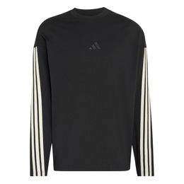 adidas Sportswear Athletic Sweatshirt 'Kit 3-Stripes Long Sleeve' male size M Black / White