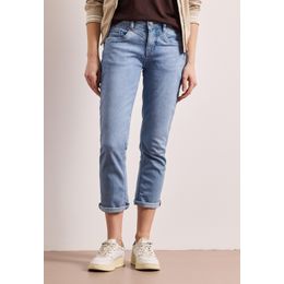 Street One Damen Comfort-fit-Jeanslight blau random wash, Gr. 33, unifarben, Jeans, 85% Baumwolle, 9% Polyester, 4% Elastomultiester, 2% Elasthan,