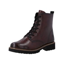 Remonte Damen Schn&uuml;rstiefelette "Remonte Stiefelette Glattleder", Gr. 37, braun, Glattleder, Schuhe