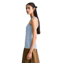 Marc O'Polo Damen T-Shirt "aus reinem Organic Cotton"light blau, Gr. XL, MARC O'POLO DENIM, gestreift, Obermaterial: 95% Baumwolle, 5% Elasthan, Shirts