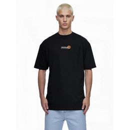 Trueprodigy Herren Oversize-Shirt "Juniper Logo Print Oversized Rundhals", schwarz, Gr. XL, Obermaterial: 100% Baumwolle CO., Shirts