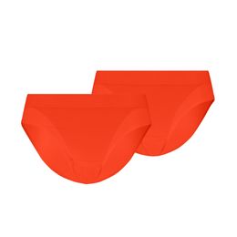 Puma Damen Slip "Puma WOMEN 3D KNIT SPORT BRIEFS 2P", Gr. XLflame rot, Obermaterial: 46% Polyester, 39% Polyamid, 15% Elasthan, Unterhosen, nahtlose