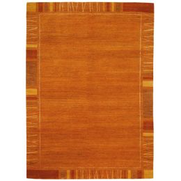 Wollteppich, B:140cm H:6mm L:200cm, rosa, OCI DIE TEPPICHMARKE, Seide, Wolle, Wohnzimmer, Teppiche, "Sensation Rekhi", handgekn&uuml;pft, Nepal, reine