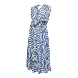 MAMALICIOUS Umstand Kleid 'MLKatrine Tess' Damen Gr&ouml;&szlig;e 40 creme / saphir Sommerkleid