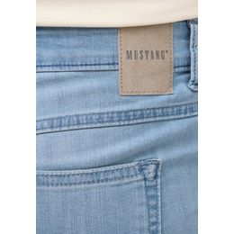 Mustang Damen Slim-fit-Jeans "Damen Style Rebecca Slim"402 mittelblau, Gr. 31, unifarben, Denim/Jeans, 84% Baumwolle, 14% Polyester, 2% Elasthan,