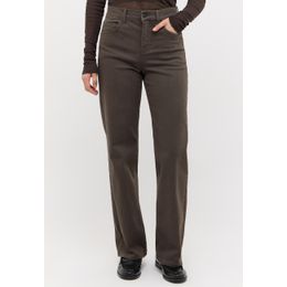 Angels Damen Stretch-Jeans "LARA", braun, Gr. 38, Denim/Jeans, Obermaterial: 92% Baumwolle, 6% Polyester, 2% Elasthan, Jeans, weite Passform, aus