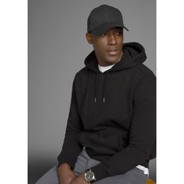 MAN'S WORLD MAN'S WORLD Herren Kapuzensweatshirt, schwarz, Basic, Gr. 4XL, unifarben, angeraute Sweatware, Obermaterial: 60% Baumwolle, 40% Polyester.