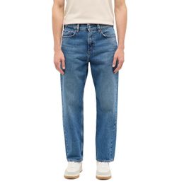 Mustang Herren Straight-Jeans "Herren Style Jeff Relaxed Straight"402 mittelblau, Gr. 31, unifarben, Denim/Jeans, 100% Baumwolle, Jeans