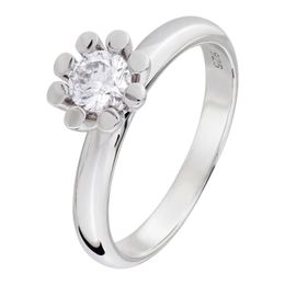 Jobo Damen Fingerring "Ring Silberring", 50, Silber 925 (Sterlingsilber), silber, Silber 925 (Sterlingsilber), Fingerringe, 925 Silber mit gro&szlig;em