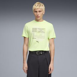 Puma Herren T-Shirt "Graphic Circular T-Shirt Herren"apple spritz gr&uuml;n, Gr. XL, bedruckt, Obermaterial: 100% Baumwolle. Rippe: 80% Baumwolle, 20%