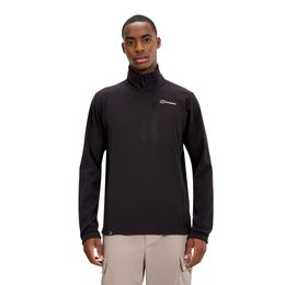 Berghaus Herren Strickfleece-Pullover, schwarz, Gr. XL, Obermaterial: 100% Polyester, Pullover, mit Half-Zip, aus Strickfleece, auch in gro&szlig;en Gr&ouml;&szlig;en
