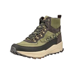 Napapijri Herren Schn&uuml;rstiefelette "Napapijri Stiefelette Leder/Textil", Gr. 41, gr&uuml;n, Leder, Textil, Schuhe