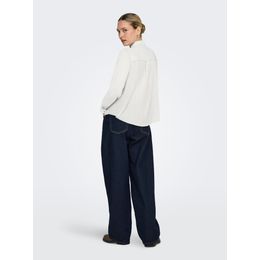 Only Damen Hemdbluse "ONLWENDY L/S SHIRT WVN NOOS"cloud dancer, Gr. XL, unifarben, Web, Obermaterial: 100% Baumwolle, Blusen