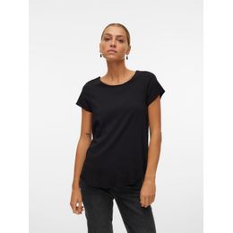 V&eacute;ro Moda VERO MODA Damen Blusenshirt "VMBELLA SS TOP WVN GA NOOS", schwarz, Gr. S, unifarben, Web, Obermaterial: 97% Viskose, 3% Elasthan, Shirts,