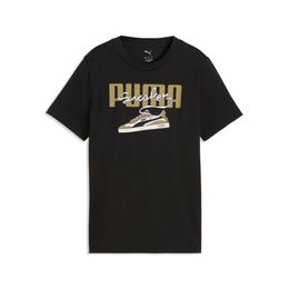 Puma Jungen T-Shirt "GRAPHIC SNEAKER TEE B", schwarz, Gr. 164, unifarben, Jersey, Obermaterial: 100% Baumwolle, Shirts, Regular Fit, Kurzarm,