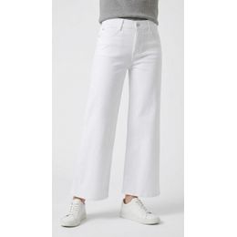 MAC Damen Weite Jeans "DREAM WIDE", wei&szlig;, Gr. 42, Web, Obermaterial: 75% Baumwolle, 12% Modal, 9% Polyester, 4% Elasthan, Jeans, mit Fransen am Saum