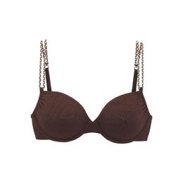 s.Oliver B&uuml;gel-Bikini-Top 'Ada' kaffee Gr. 36 Cup C. Mit Flechtdetails. Mit B&uuml;gel. Nachhaltig.