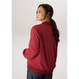 ANISTON PLUS Damen Blousondunkelrot, Gr. 46, unifarben, Cr&ecirc;pe, Obermaterial: 100% Polyester. Futter: 100% Polyester, Jacken, In Crepe-Qualit&auml;t