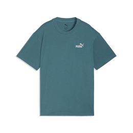 Puma Kinder T-Shirt "ESS Small No. 1 Logo Relaxed T-Shirt Jungen", blau, Gr. 140, bedruckt, Obermaterial: 100% Baumwolle. Rippe: 80% Baumwolle, 20%