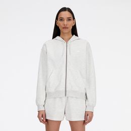 New Balance Damen Sweatjacke "Sport Essentials French Terry Full Zip", grau, Gr. XXL, Obermaterial: 60% Baumwolle, 40% Polyester, Sweatjacken, mit