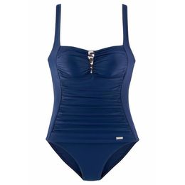 Lascana Badeanzug 'Lapiz' blau Gr. 42 Cup C. Ohne B&uuml;gel