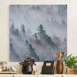 Bilderwelten Akustikbild Herbstlicher Nebelwald