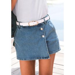 Buffalo Hosenrock 'aus bequemen Denim' blau Gr. 44 f&uuml;r Damen. Figurbetont. Nachhaltig.