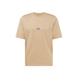 Hugo T-Shirt 'Nieros' Herren Gr&ouml;&szlig;e M beige / blau / wei&szlig;