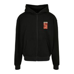 Mister Tee Zip-Up Hoodie 'Peace' male size XS Green / Orange / Black / White