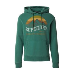 Superdry & Co Sweatshirt 'Outdoors Mountain' Herren Gr&ouml;&szlig;e XL kastanienbraun / senf / smaragd / pastellgr&uuml;n