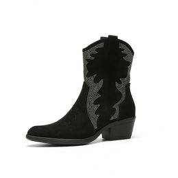 Elara Cowboystiefel Damen Gr&ouml;&szlig;e 37 schwarz