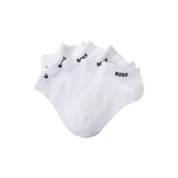 BOSS Damen Sneakersocken "5P AS Logo CC W", Gr. 39, wei&szlig;, Baumwollmischung, unifarben, Socken, mit BOSS-Logoschriftzug