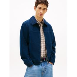 Tommy Jeans Herren Blouson "TJM REGULAR COTTON RANCH", blau, Gr. XL, Web, Obermaterial: 100% Baumwolle, Jacken, Regular fit mit Umlegekragen