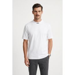 BOSS Green Herren T-Shirt "Tee Collar Relaxed Fit", wei&szlig;, Gr. XXL, Single Jersey, Obermaterial: 95% Baumwolle, 5% Elasthan, Shirts, Stretch Jersey