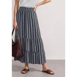 Street One Damen Maxirock, blau, Gr. 34, gestreift, Stoff, 100% Viskose, R&ouml;cke, mit Elastikbund